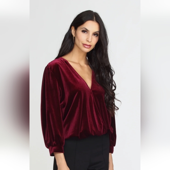 Veronica M | Tops | Veronica M Burgundy Velvet Top | Poshmark